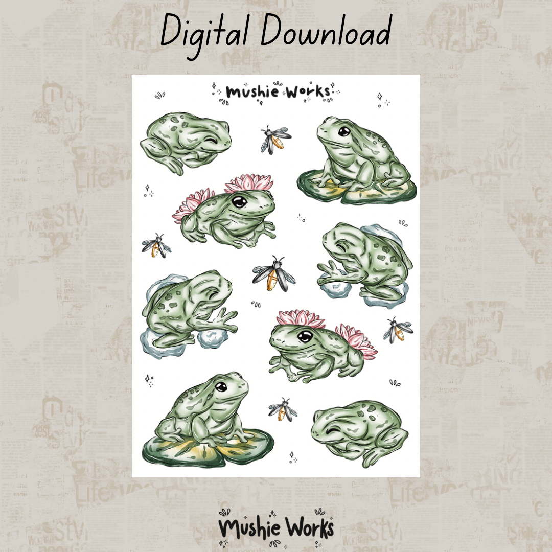 Pond Frogs -Digital Download – Mushie Works