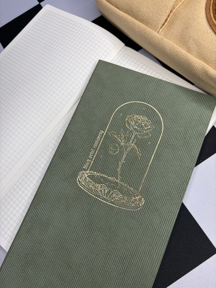 Sage Corduroy Wilting Petal Travelers Notebook – Mushie Works